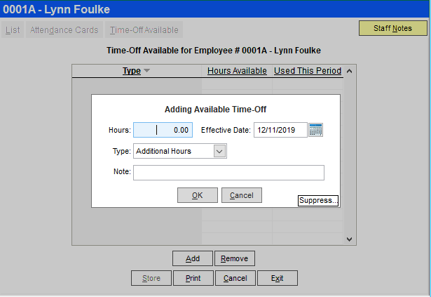 Track time cards and attendance cards (Back Office)