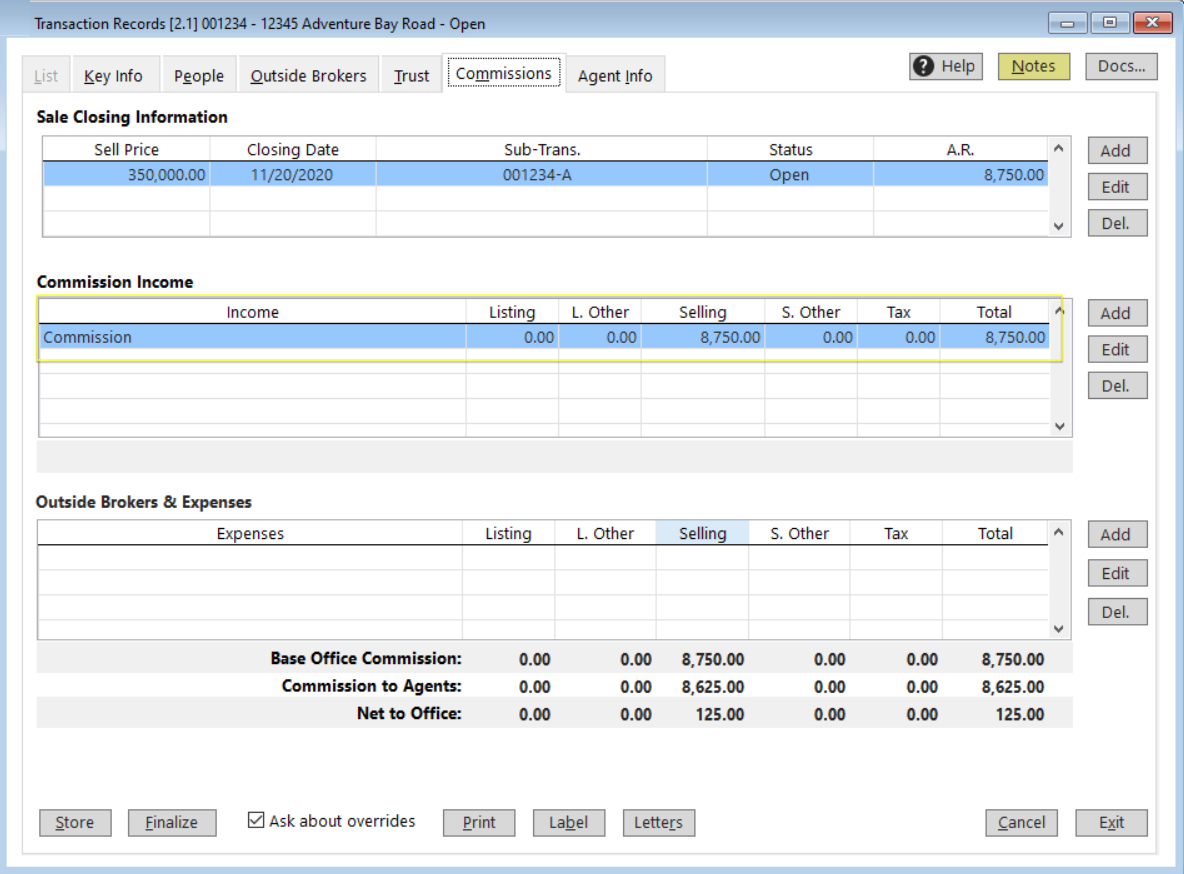 Process an agent bonus (Back Office)