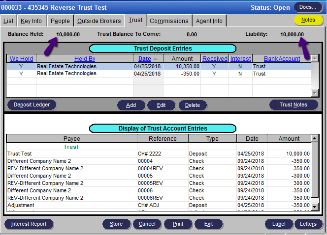About reversing a trust check correctly (Back Office)