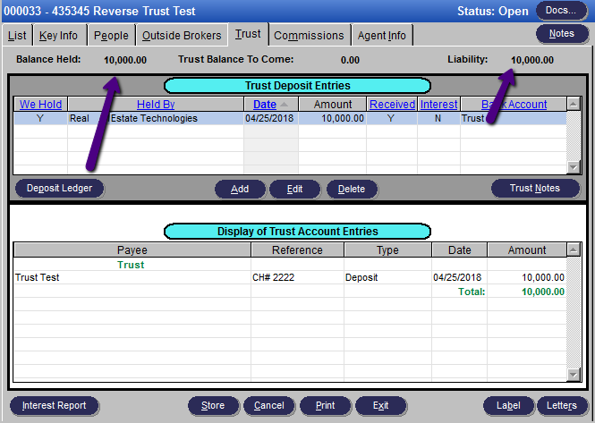 About reversing a trust check correctly (Back Office)