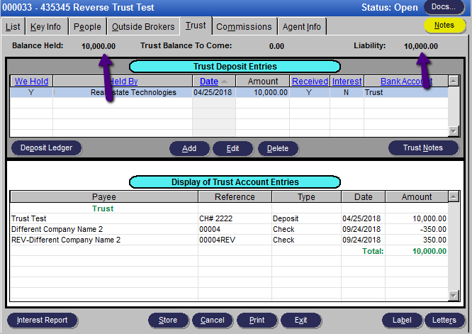 About reversing a trust check correctly (Back Office)