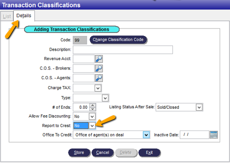 Options for replacing sub-transactions for use with dash (Back Office)