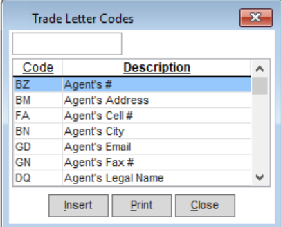 Create a standard letter (Back Office)