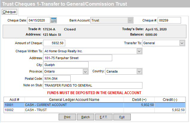 Pay out a transaction - Scenario 3: Trust or escrow and general ...