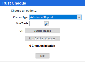Issue a trust or escrow payment or transfer (Back Office)