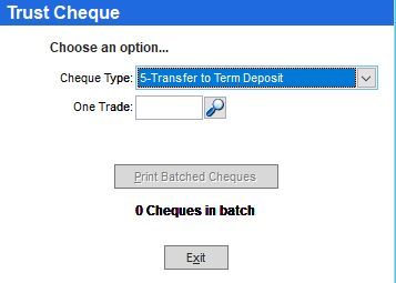 Issue a trust or escrow payment or transfer (Back Office)
