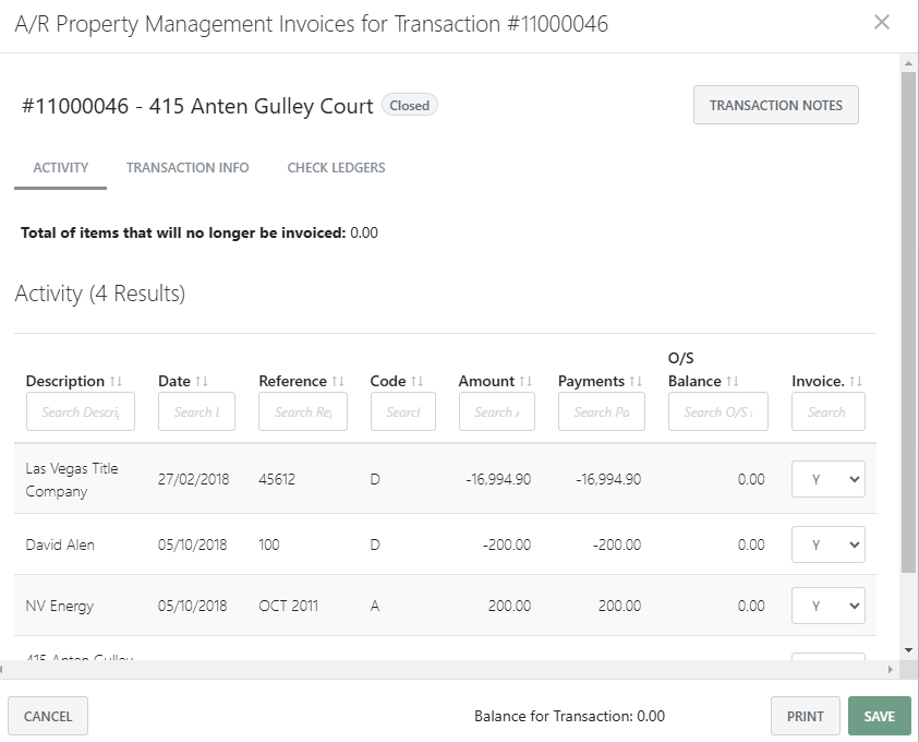 Issue a property management invoice (new Back Office)