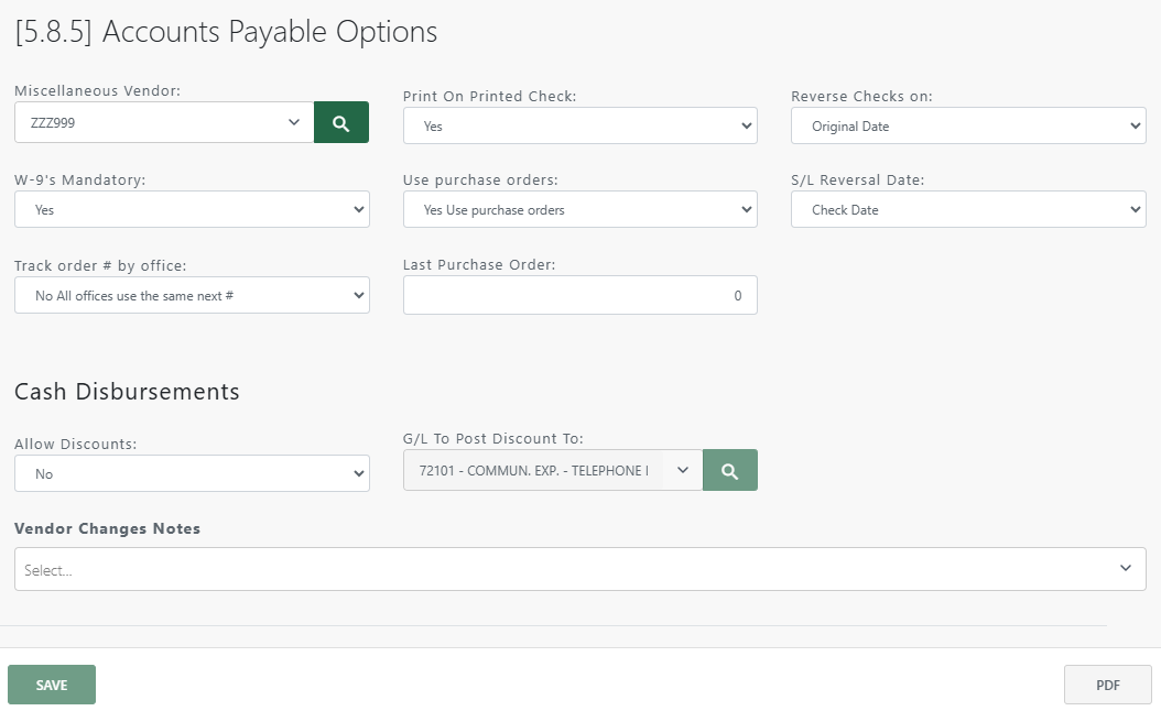 Customize accounts payables (new Back Office)