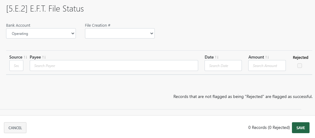 Create an electronic funds transfer File (EFT) to transmit to the bank ...