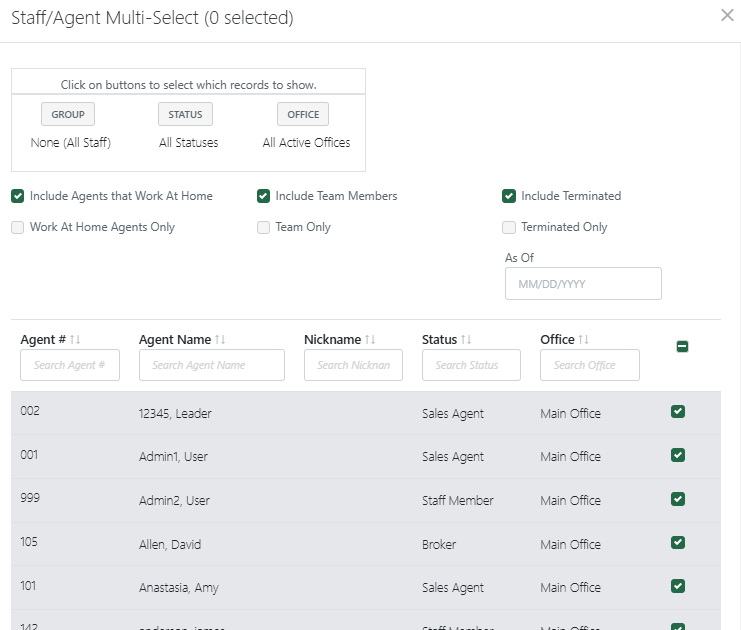 Process automatic payments from agents (new Back Office)