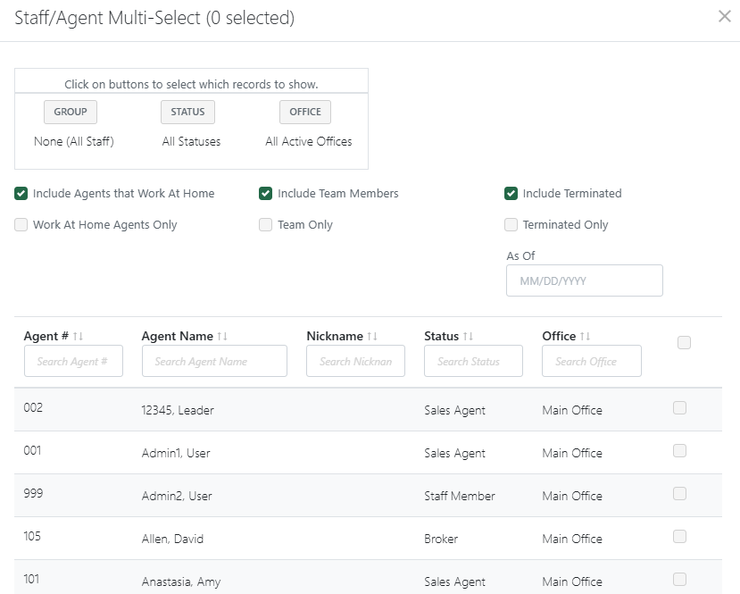 Post agent expenses paid by credit card (new Back Office)
