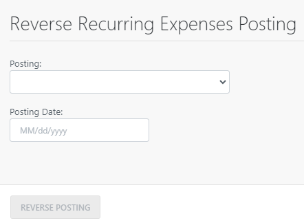 Reverse a recurring expense (new Back Office)