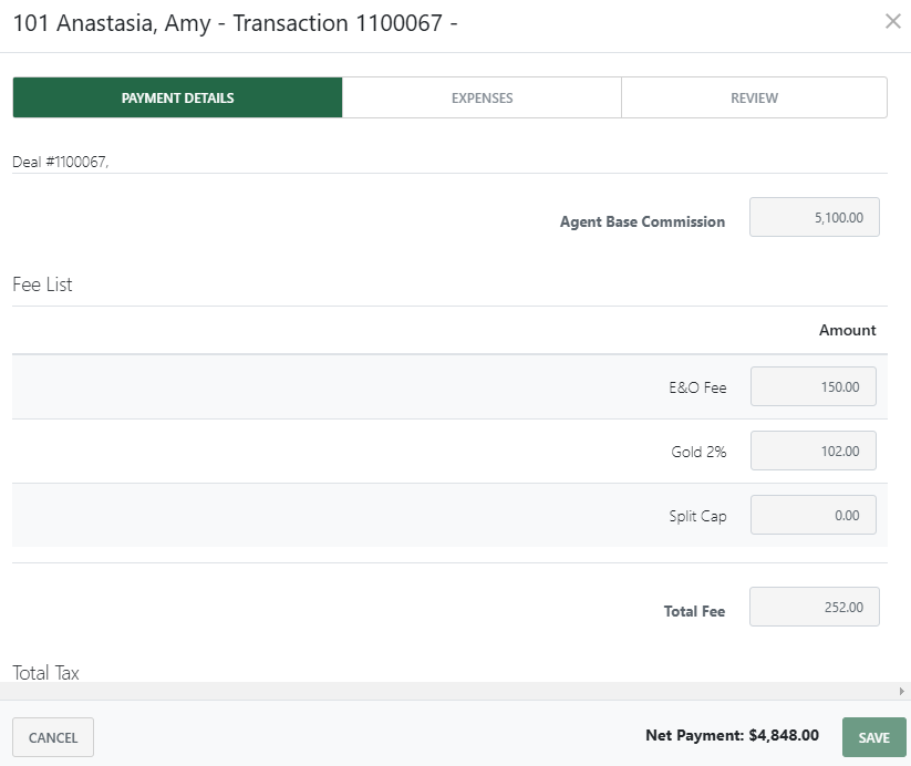 Pay agent commissions (new Back Office)