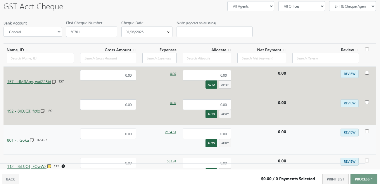 Write off an agent's HST or GST contra balance (new Back Office)