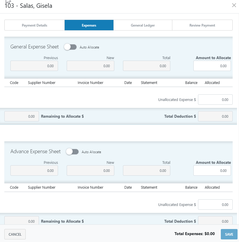 Refund an agent's expense (new Back Office)