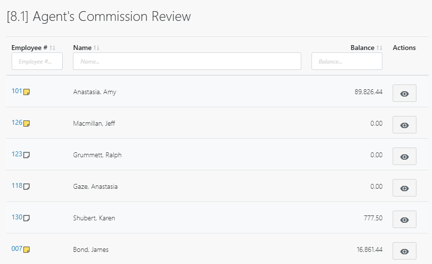 Review agent commissions (new Back Office)