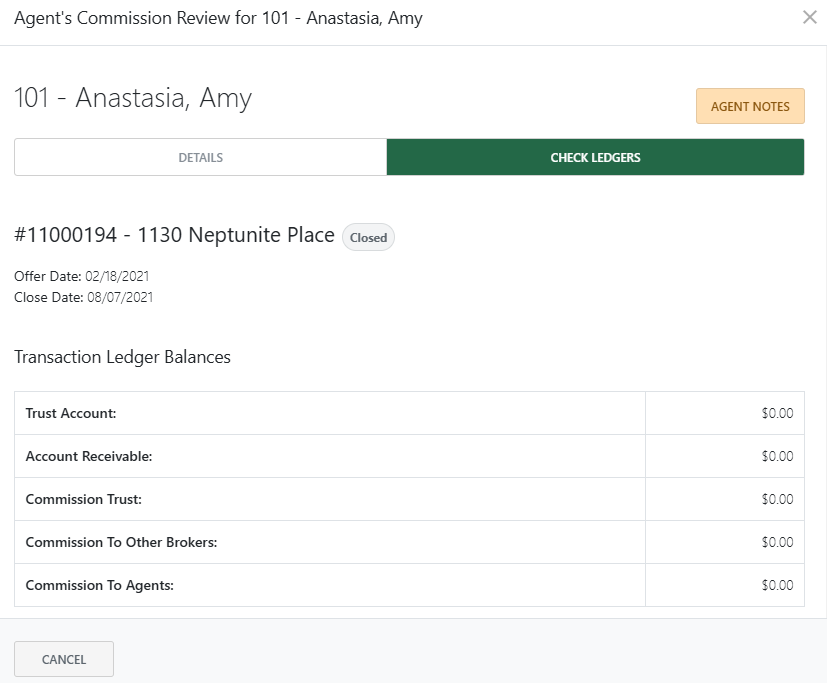 Review agent commissions (new Back Office)