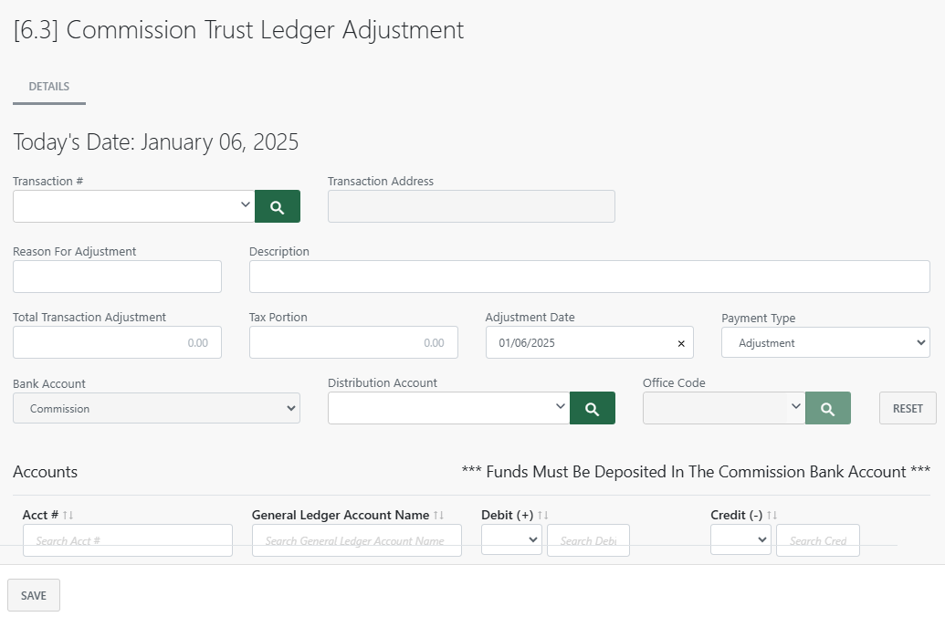 Reverse a payment using an adjustment (new Back Office)