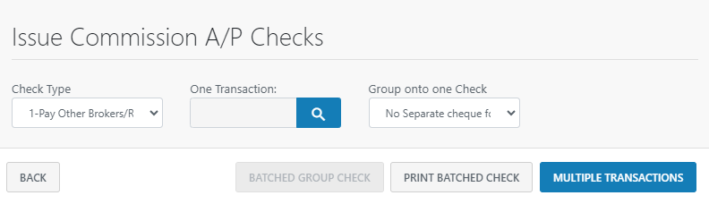 Issue a payment to an outside broker (new Back Office)