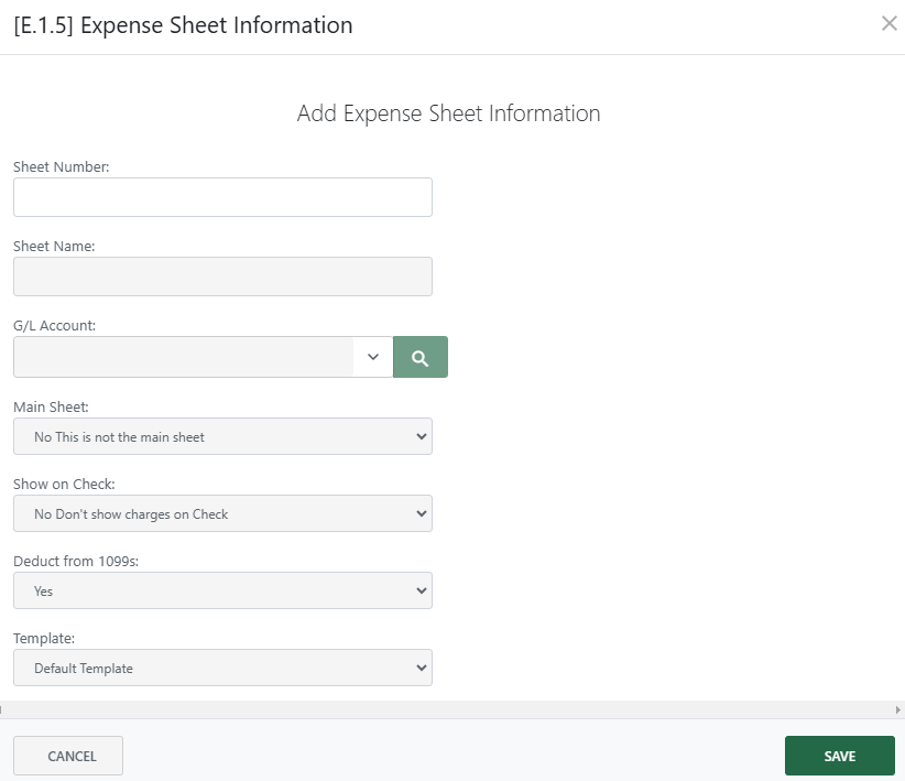 Set up expense sheets (new Back Office)
