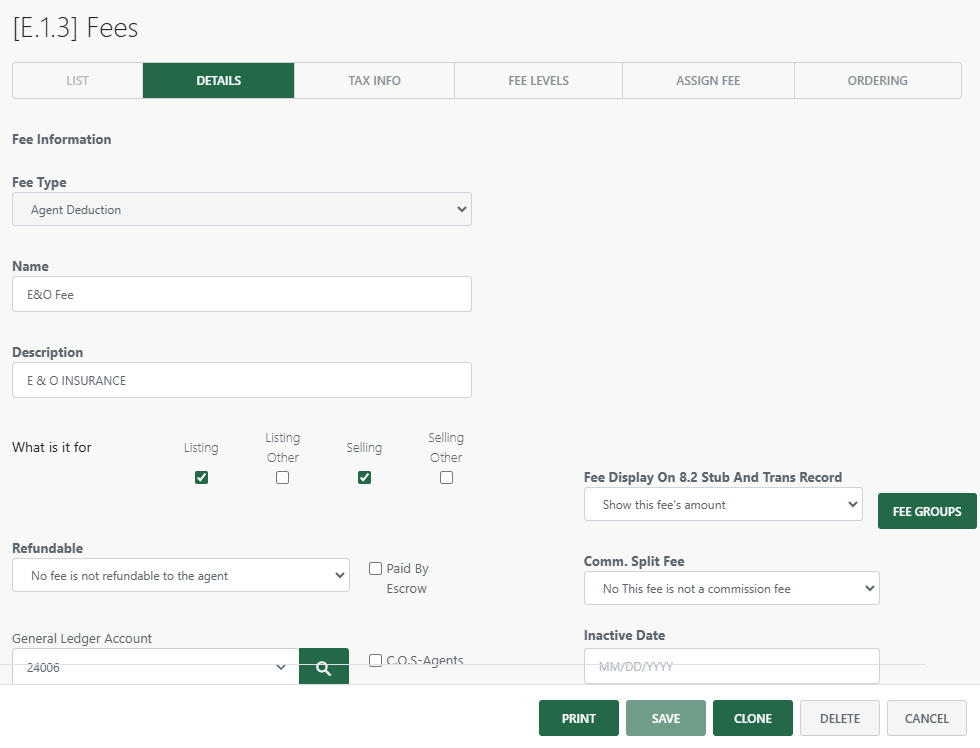 Set up a mentor fee (new Back Office)