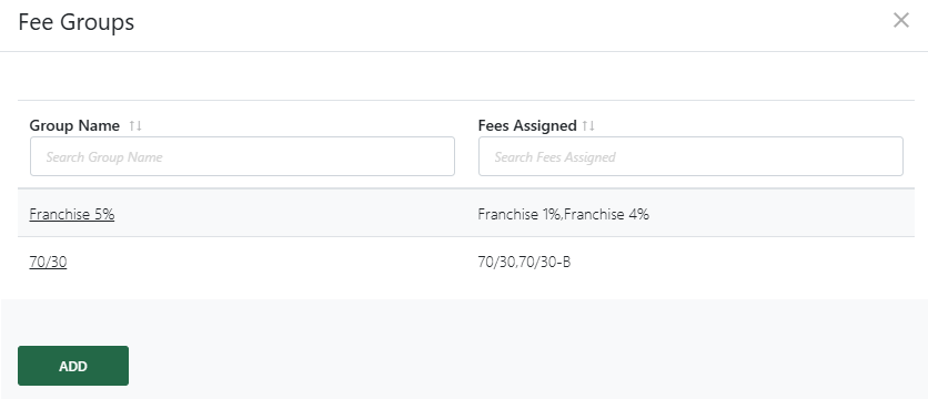 Create a fee group (new Back Office)