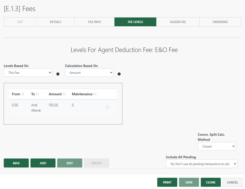 Set up a mentor fee (new Back Office)