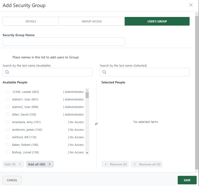 Set permissions (new Back Office)