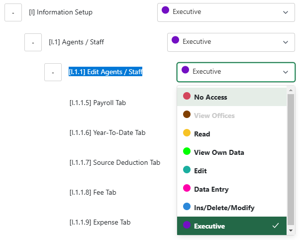 Set permissions (new Back Office)
