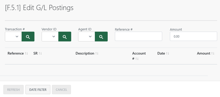Edit general ledger postings (new Back Office)