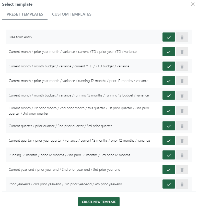 Generate a financial statement (new Back Office)