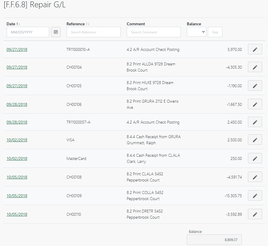 Correct an entry appearing in the Check General Ledger Balances report ...
