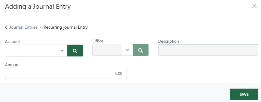 Post a recurring journal entry (new Back Office)