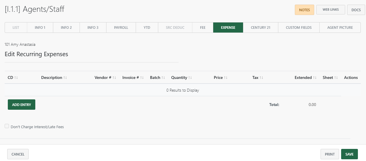 Add an agent expense (new Back Office)