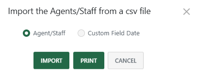 Import agent or staff information (new Back Office)
