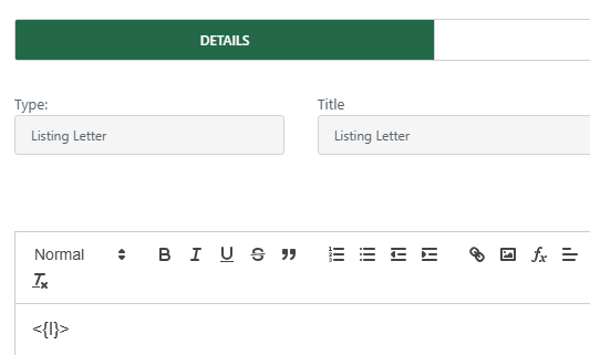Add a standard letter (new Back Office)