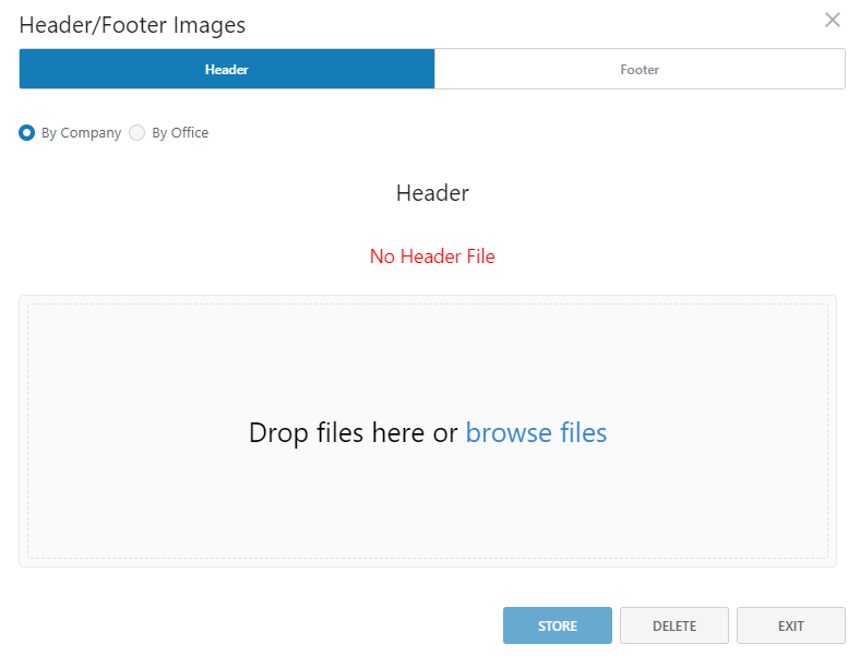 Add a company header and footer to standard letters (new Back Office)