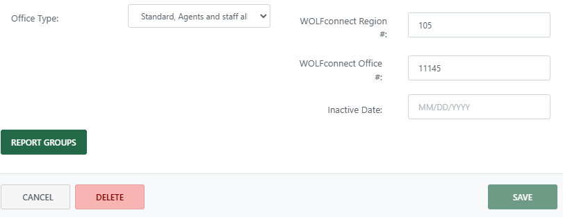 Update the list of offices (new Back Office)