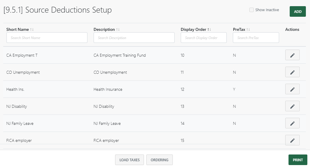 Set up default payroll deductions for federal income tax (new Back Office)