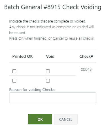 Generate a void check (new Back Office)