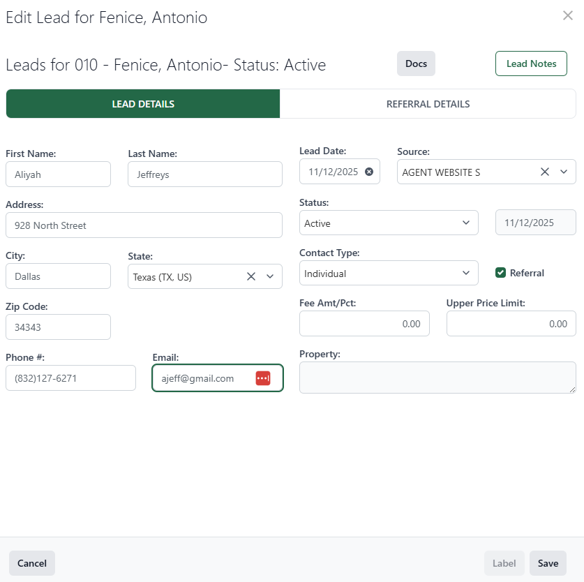 Track leads and referrals (new Back Office)