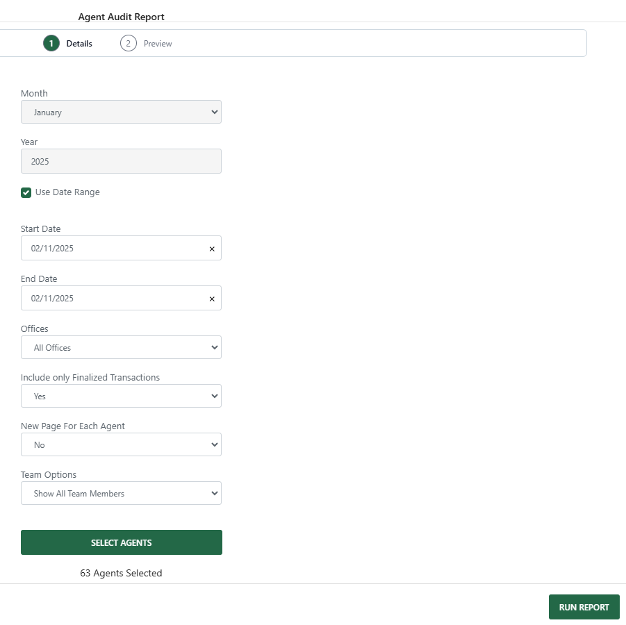 Generate a RE/MAX Agent Audit report (new Back Office)