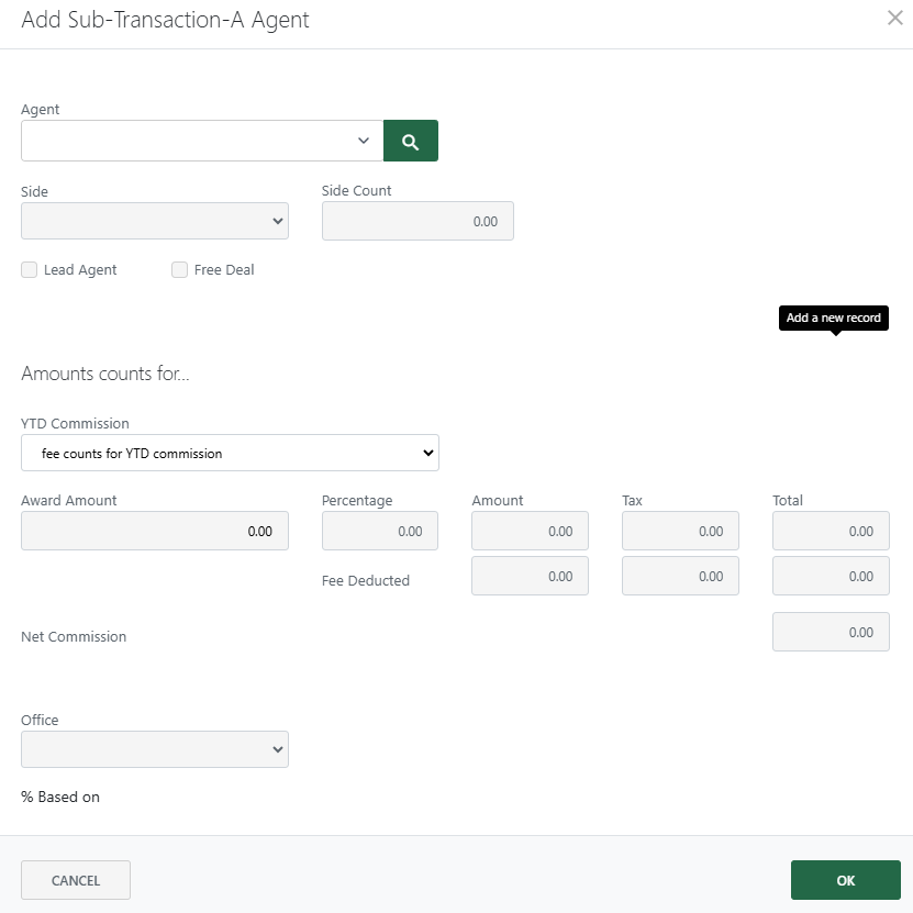 Create a transaction (new Back Office)