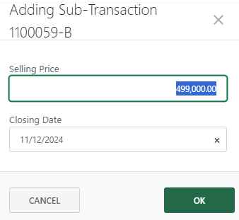 Create a transaction (new Back Office)