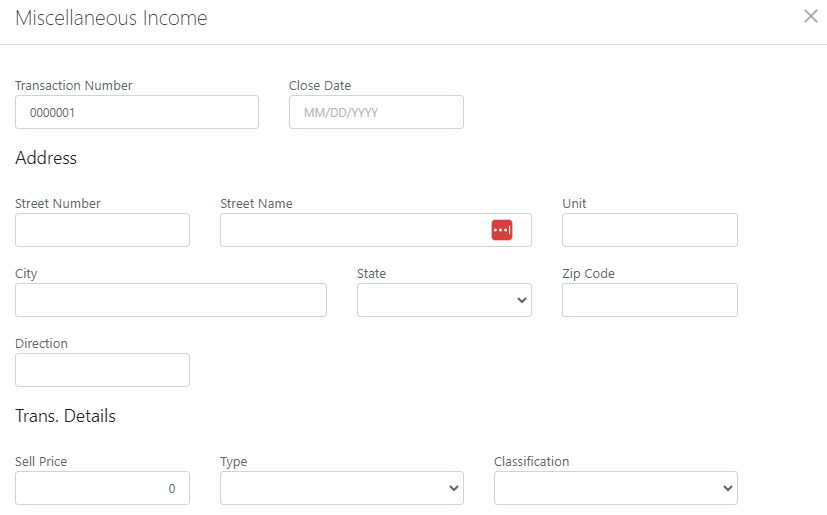 Account for miscellaneous income (new Back Office)