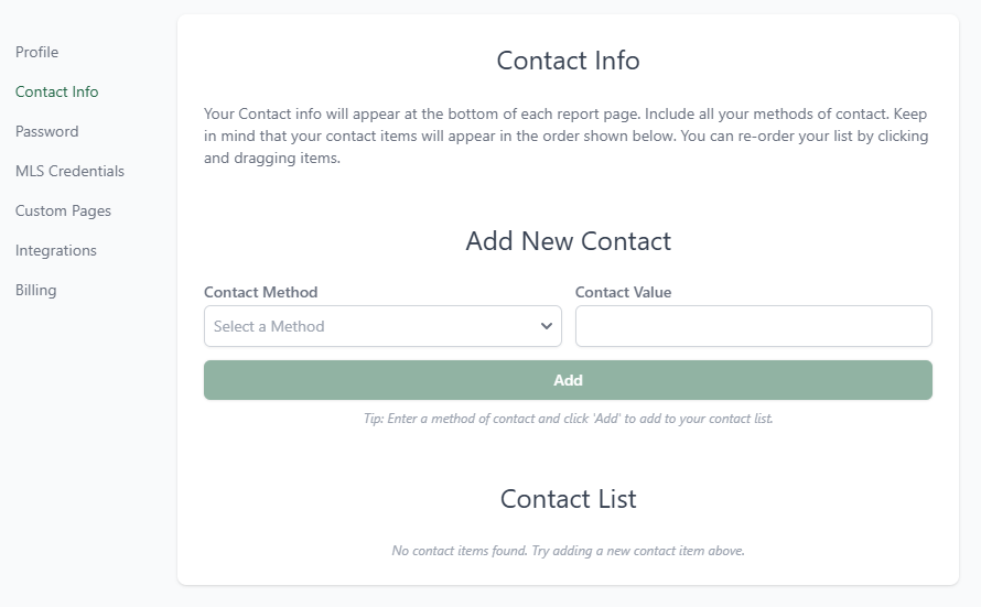 Update the contact information in your reports (Cloud CMA)