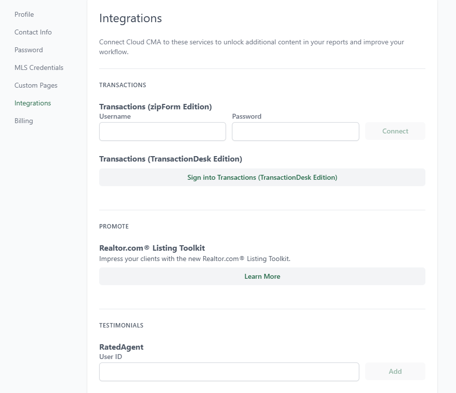 Enable an integration using your API key (Cloud CMA)