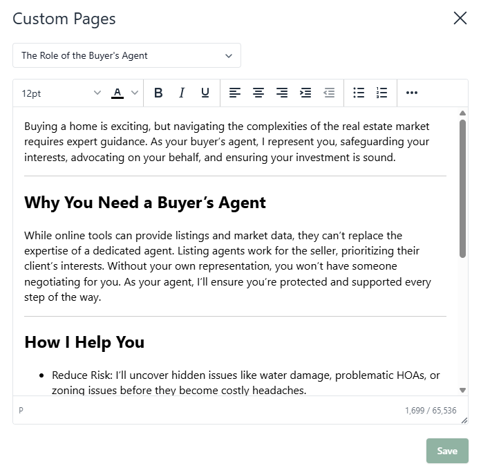Create a buyer presentation (Cloud CMA)