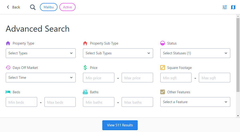 Search listings and save a search (Cloud MLX)