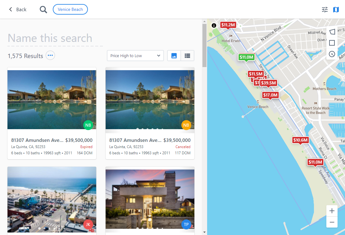 Search listings and save a search (Cloud MLX)
